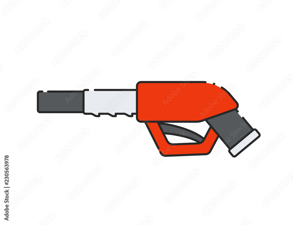 Fuel pump gun icon. Car benzine and diesel. Vector illustration. Stock ...