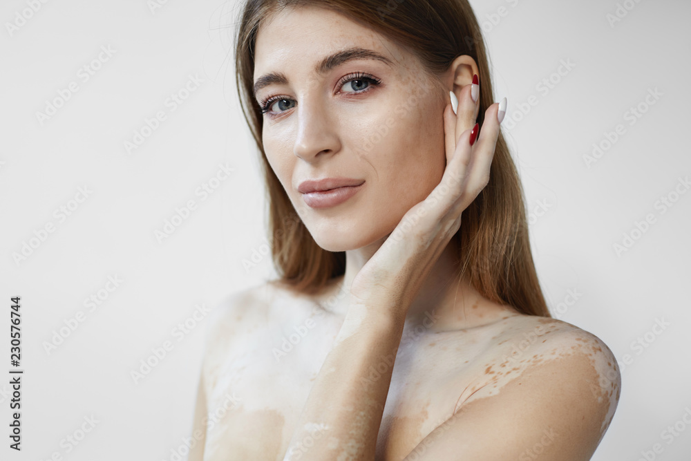 People, beauty, femininity, cosmetology and skincare concept. Picture ...
