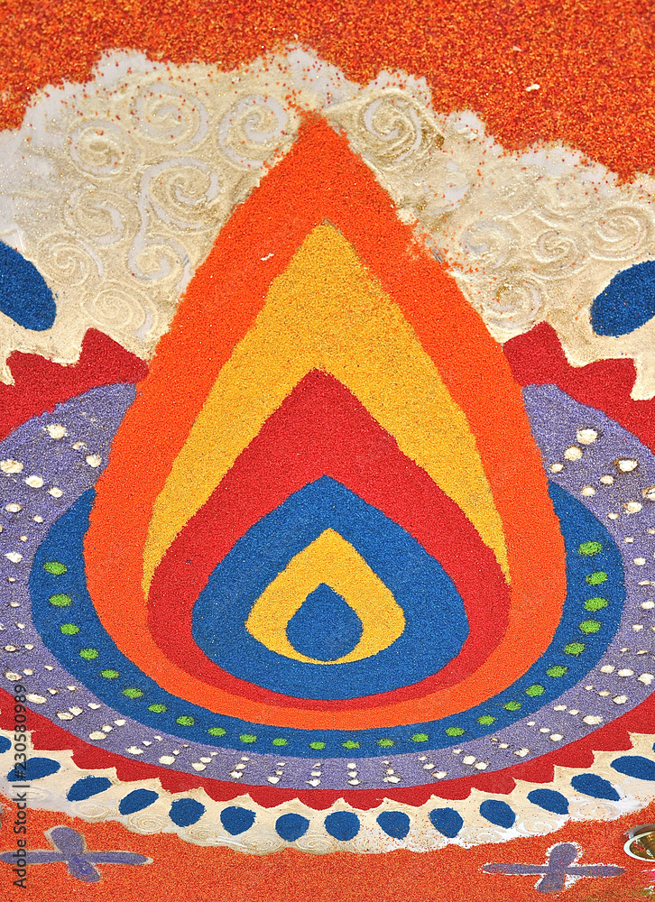 Symmetrical Rangoli patterns Stock Photo | Adobe Stock