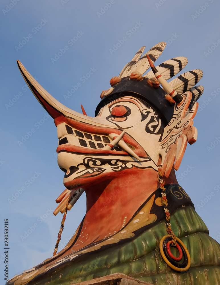 Topeng Hudoq Dayak Tribe, this dayak hudok mask for traditional dance ...