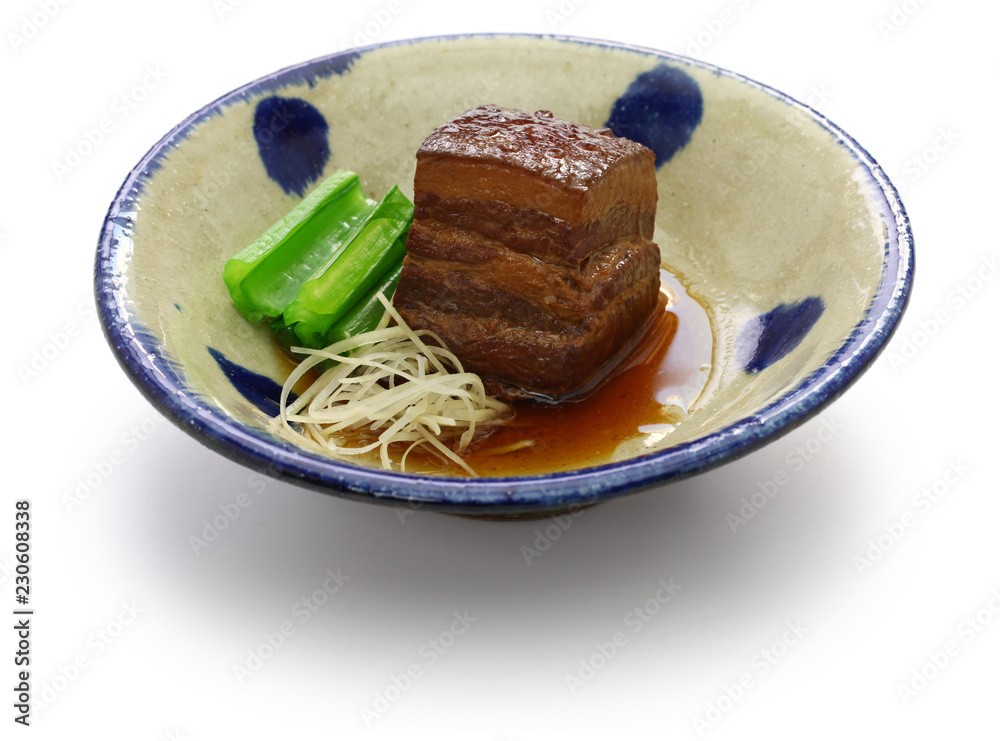 braised pork belly, dongpo pork, okinawa rafute Stock Photo | Adobe Stock