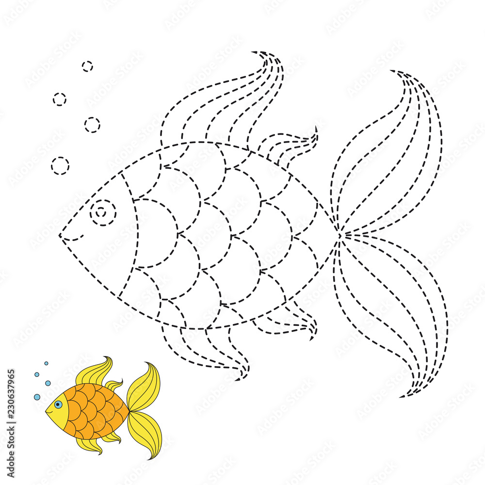 drawing worksheet for preschool kids with easy gaming level of ...