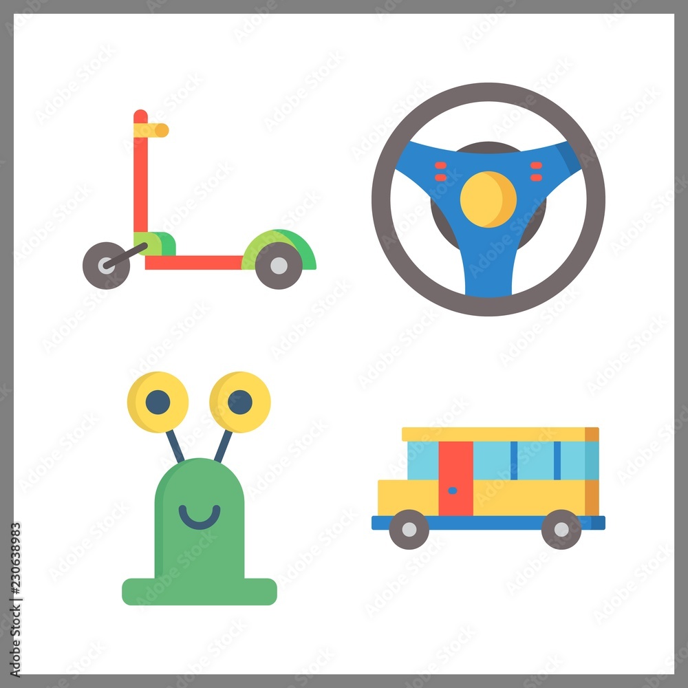 vehicle icon. scooter and alien vector icons in vehicle set. Use this ...