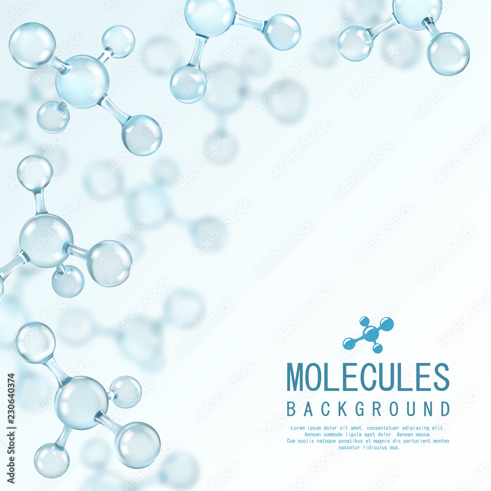 Abstract molecules design. Atoms. Abstract background for banner or ...