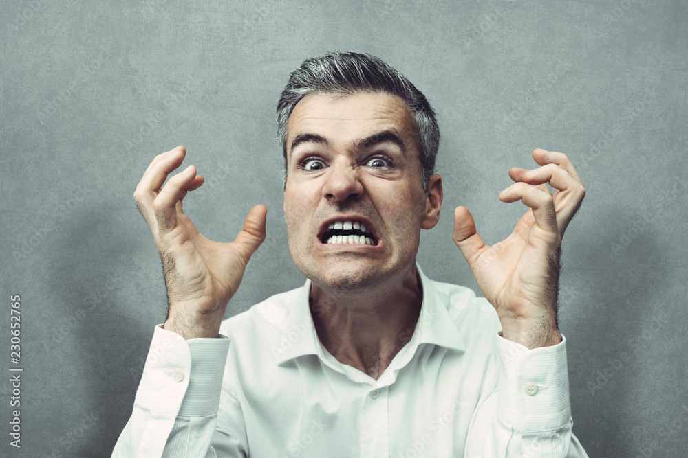 Angry man shouting Stock Photo | Adobe Stock