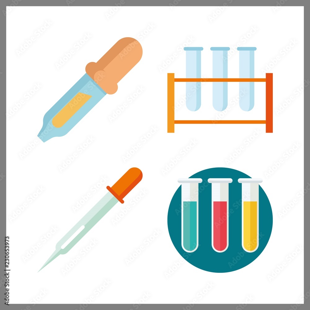dropper icon. test tube and pipet vector icons in dropper set. Use this ...