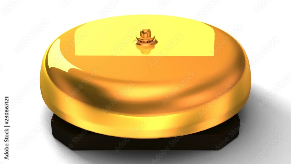 Boxing bell on white background.3DCG render animation. Stock 비디오 ...