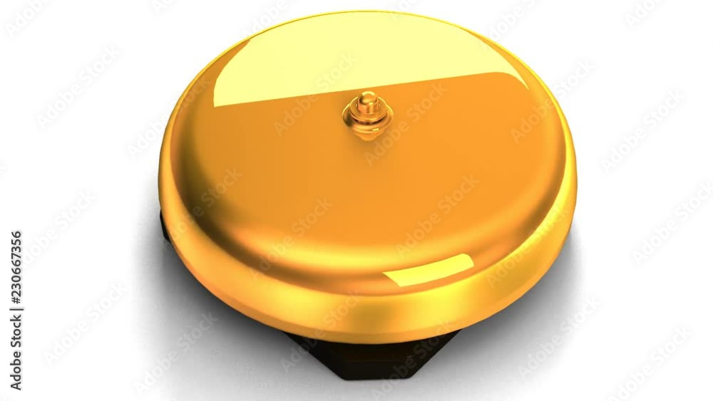 Boxing bell on white background.3DCG render animation. Stock Video ...