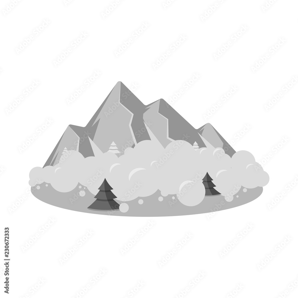Vector illustration of natural and disaster symbol. Collection of ...