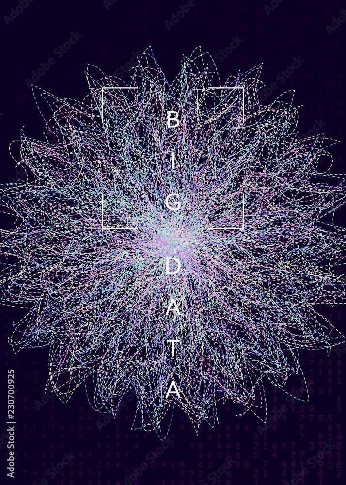 Visualization background. Technology for big data, artificial ...