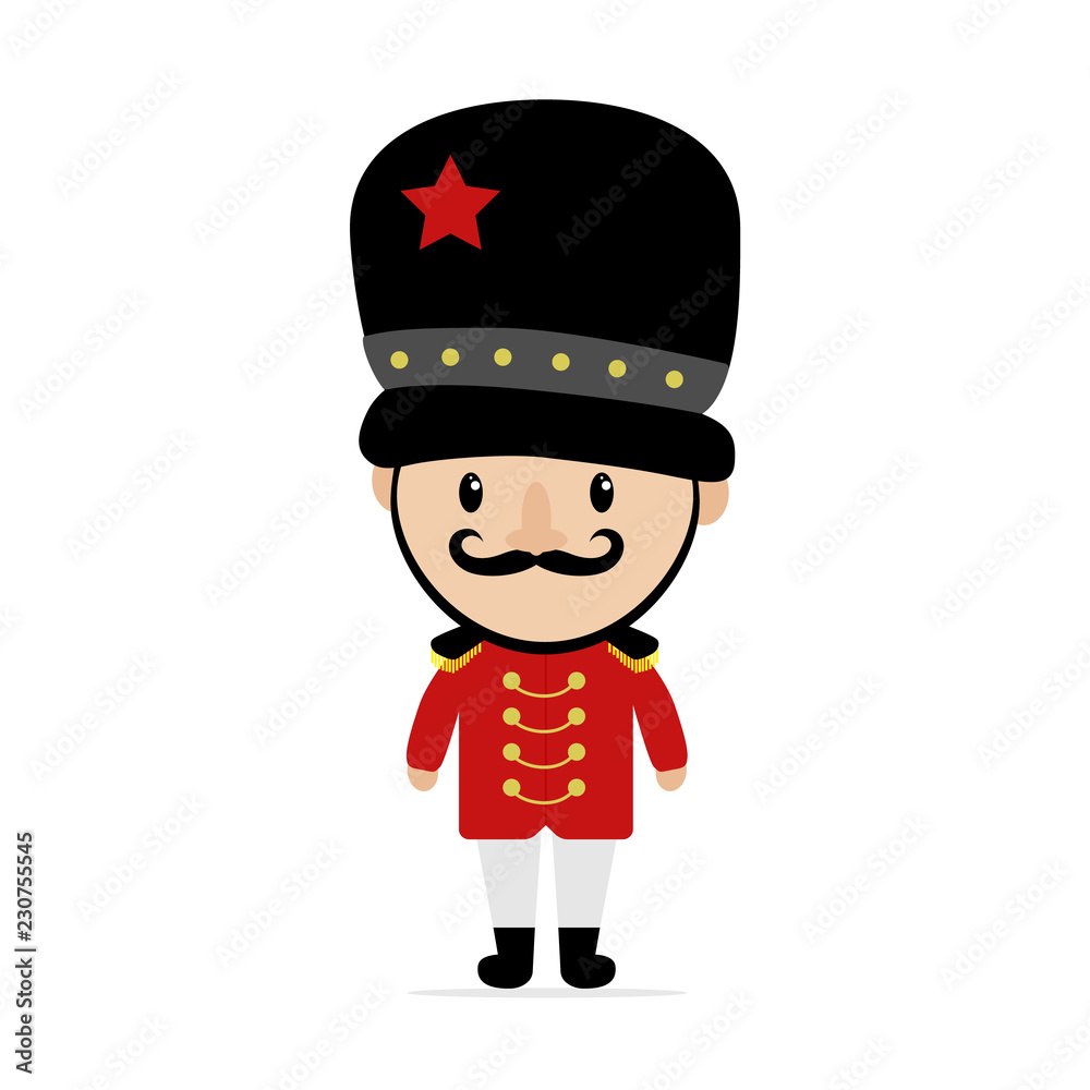 Cartoon British Royal Soldier. Vector illustration of English ...