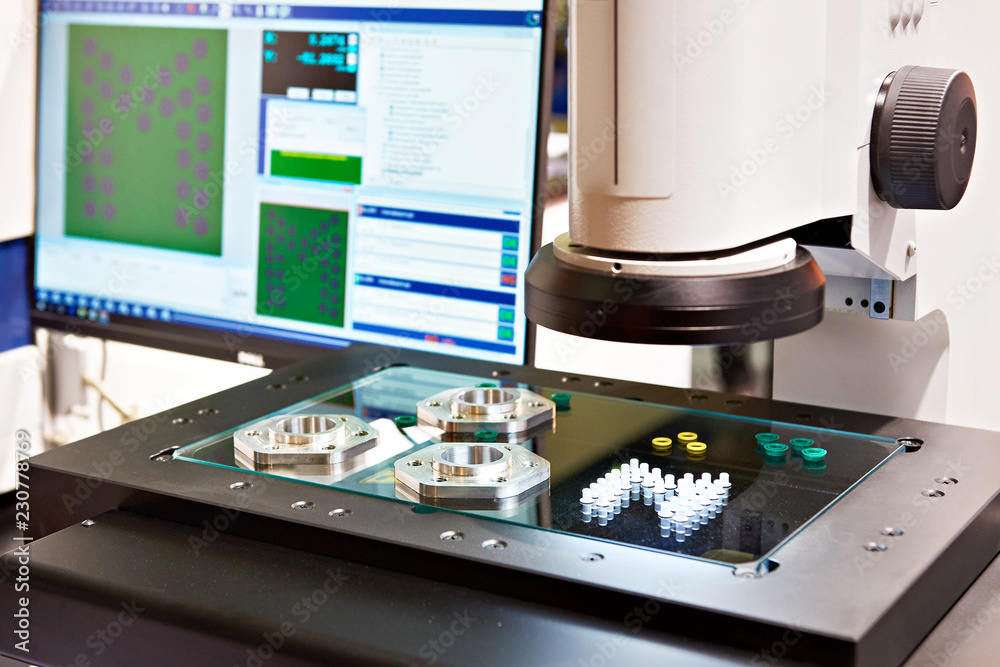 Manual vision measuring machine foto de Stock | Adobe Stock