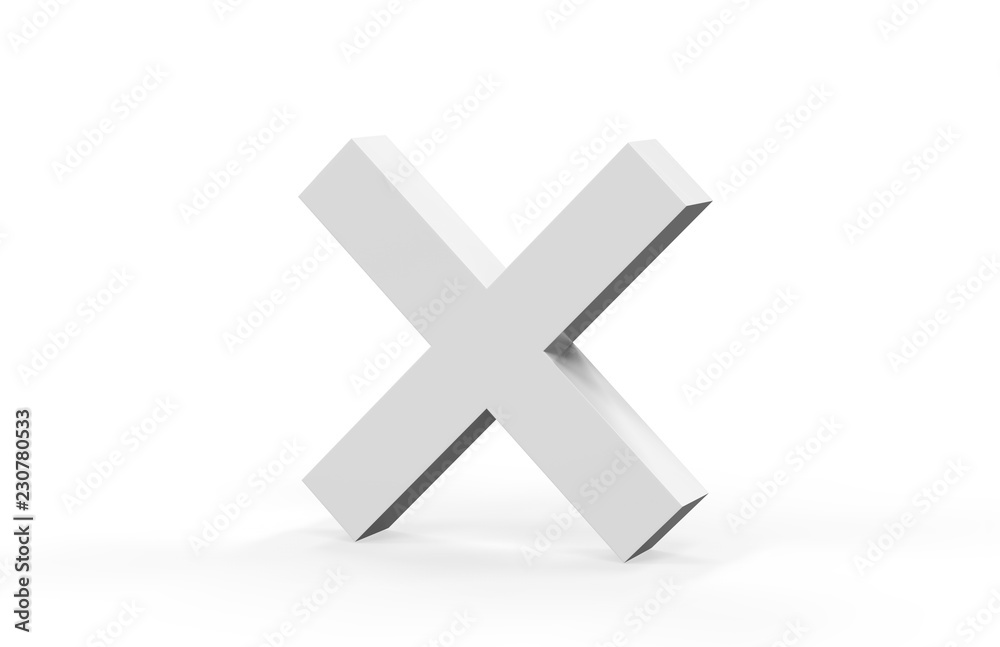 Multiplication Symbols, 3D Illustration Stock Illustration | Adobe Stock