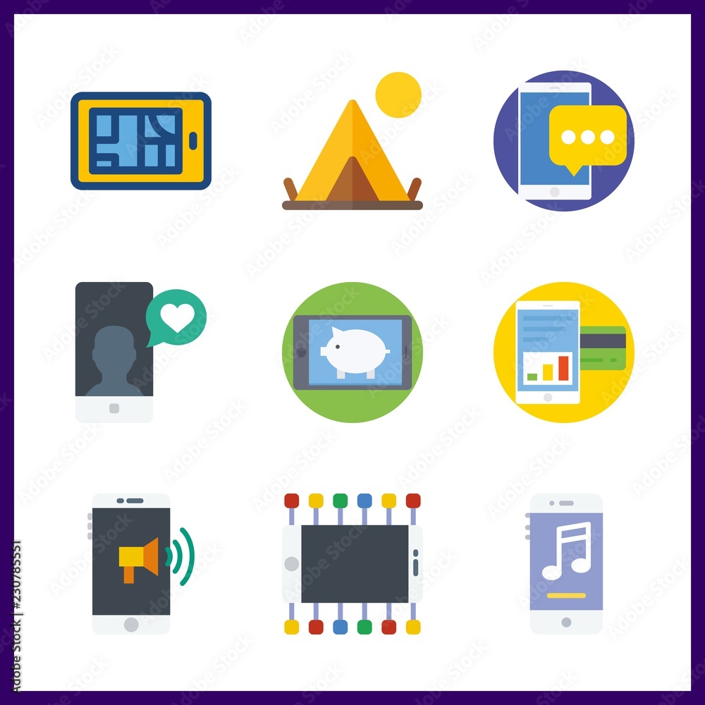 cafe icons set. view, frame, template and blank graphic works Stock ...