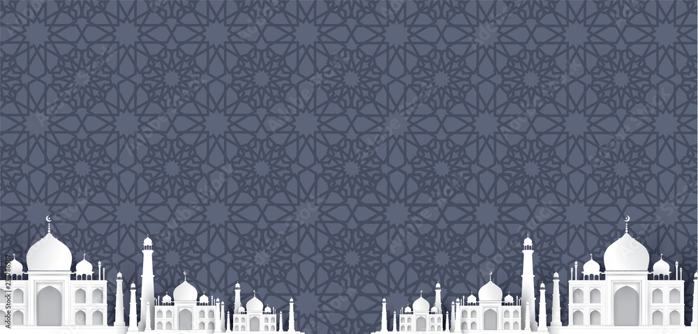 blank mosque text background, modern elegant islamic design Stock ...