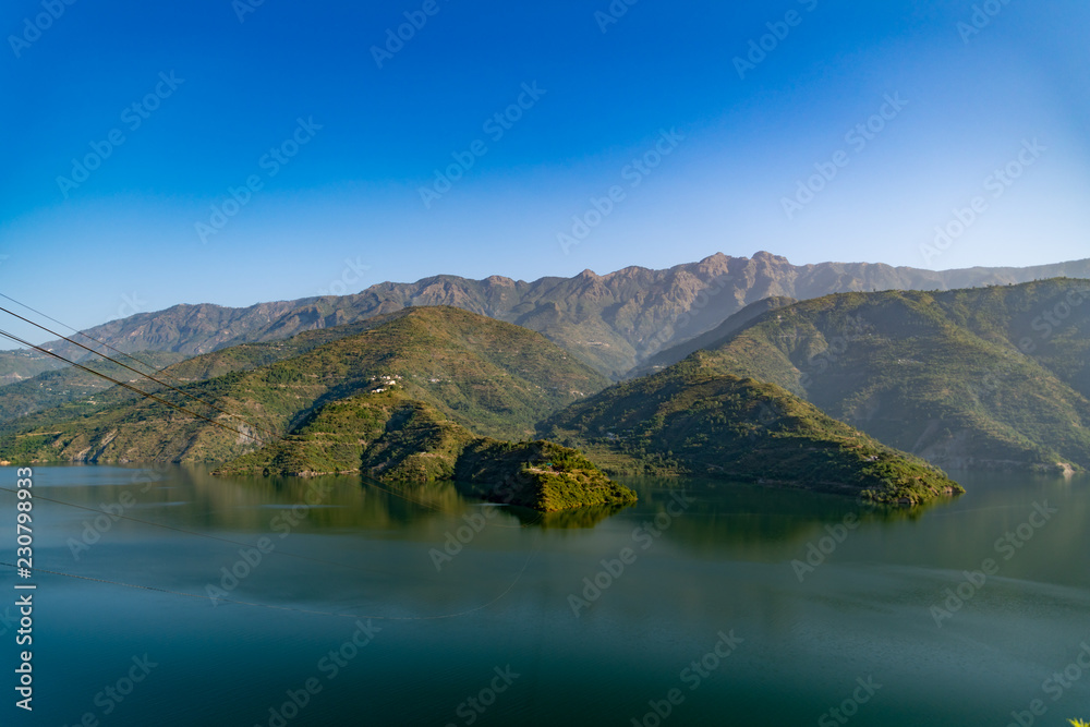Tehri Dam Lake, Terhi hydro power plant Stock Photo | Adobe Stock