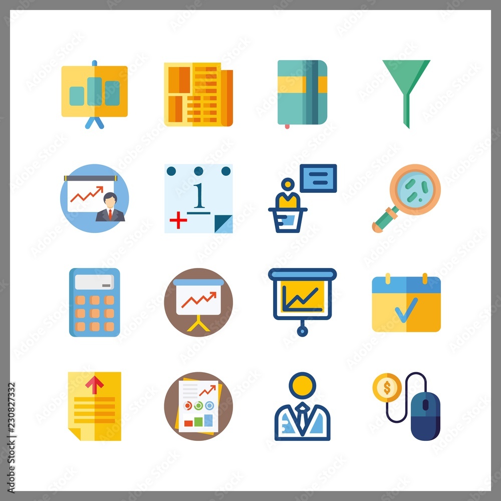 16 management icon. Vector illustration management set. user and ...