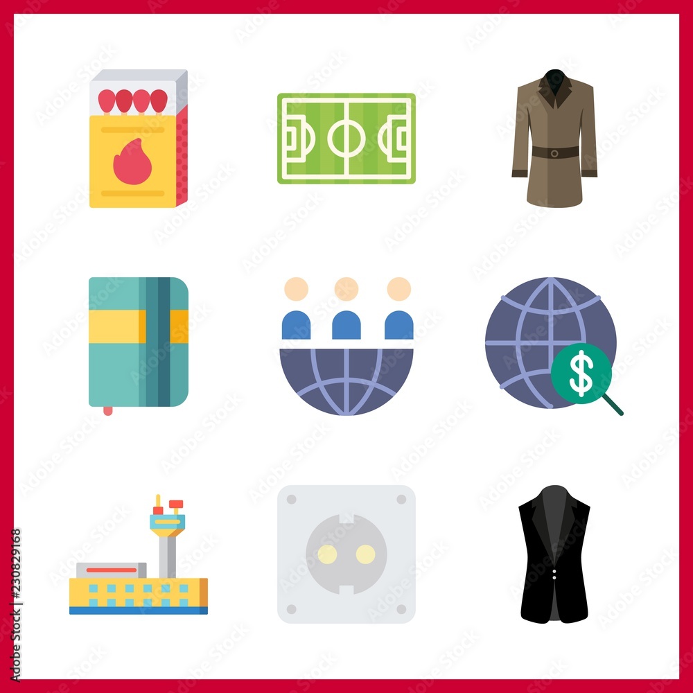 9 people icon. Vector illustration people set. jilet and socket icons ...