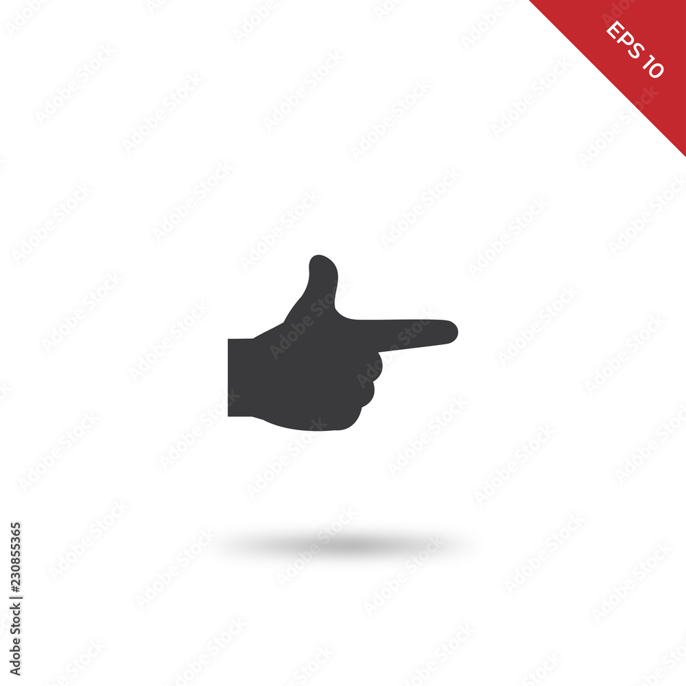 Finger gun vector icon Stock Vector | Adobe Stock
