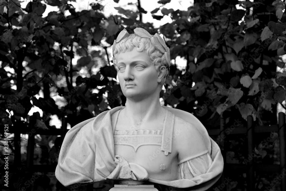 Statue of Titus Flavius Vespasianus. The Roman emperor. Stock Photo ...