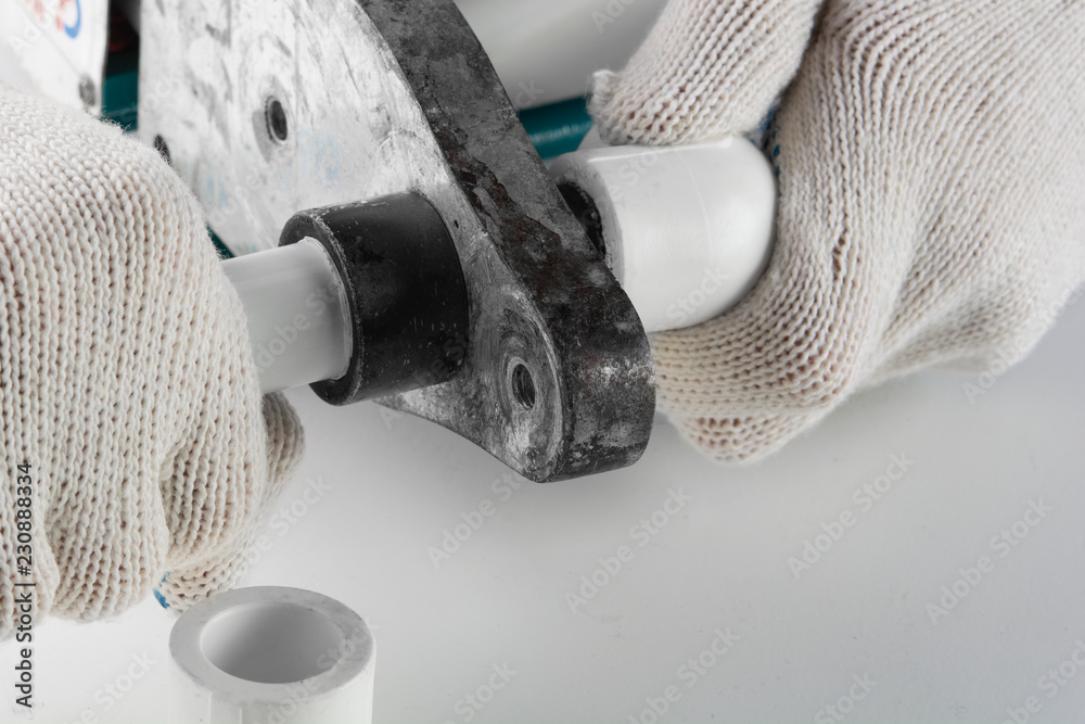 Soldering Iron For PVC Welding Of Plastic Pipes Stock Photo, Picture ...