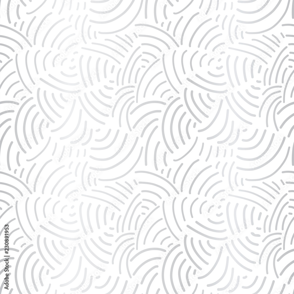 Elegant silver foil abstract background. Curved lines seamless pattern ...