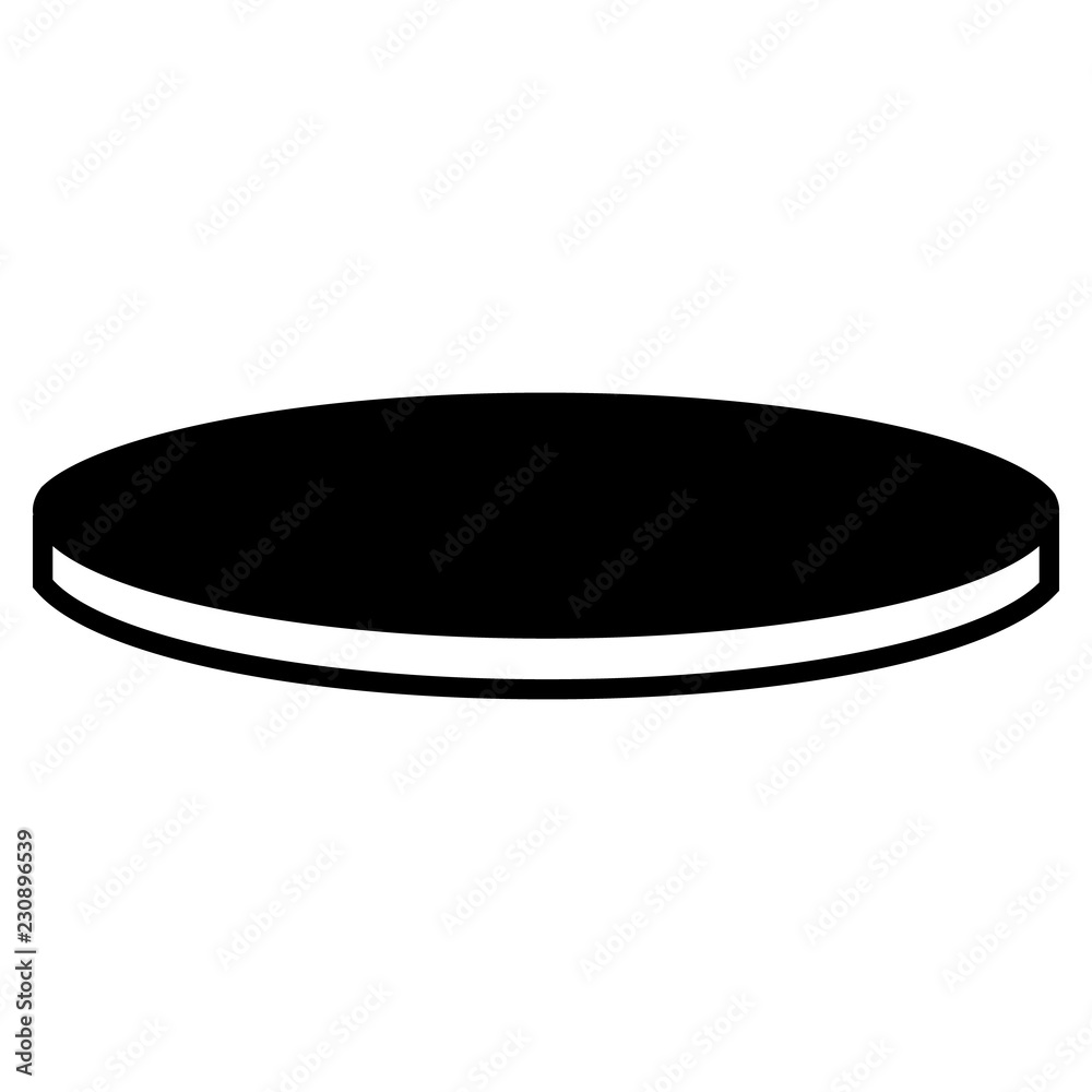 Round table icon. Simple illustration of round table vector icon for ...