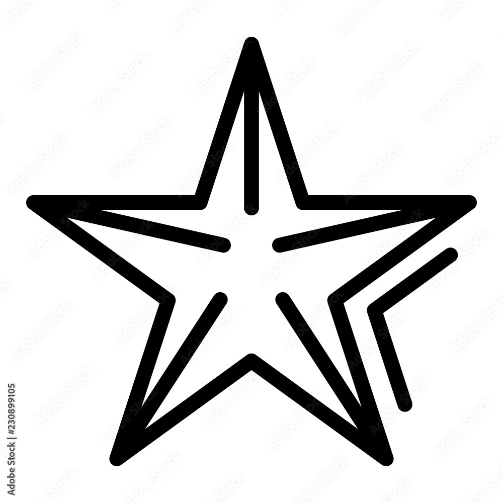 Sea star icon. Outline illustration of sea star vector icon for web ...