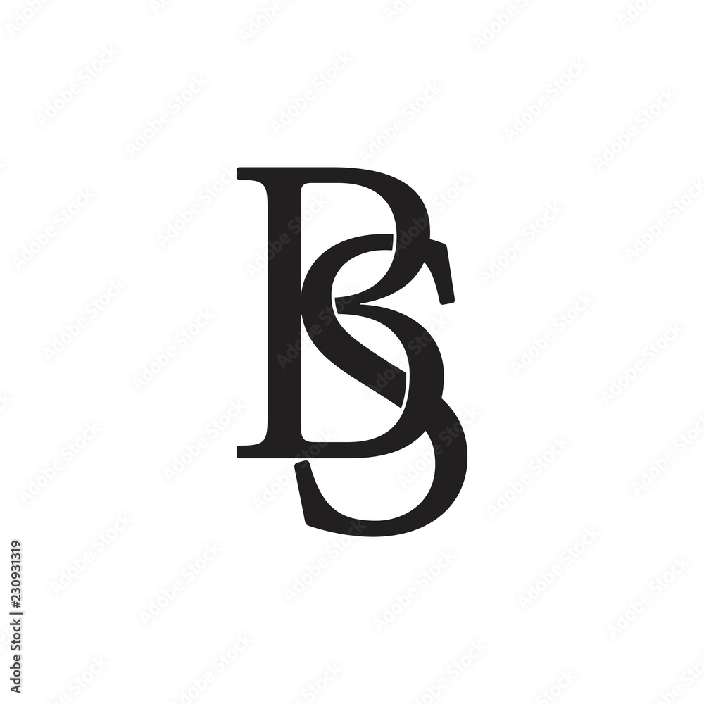 letter bs linked monogram logo vector Stock Vector | Adobe Stock