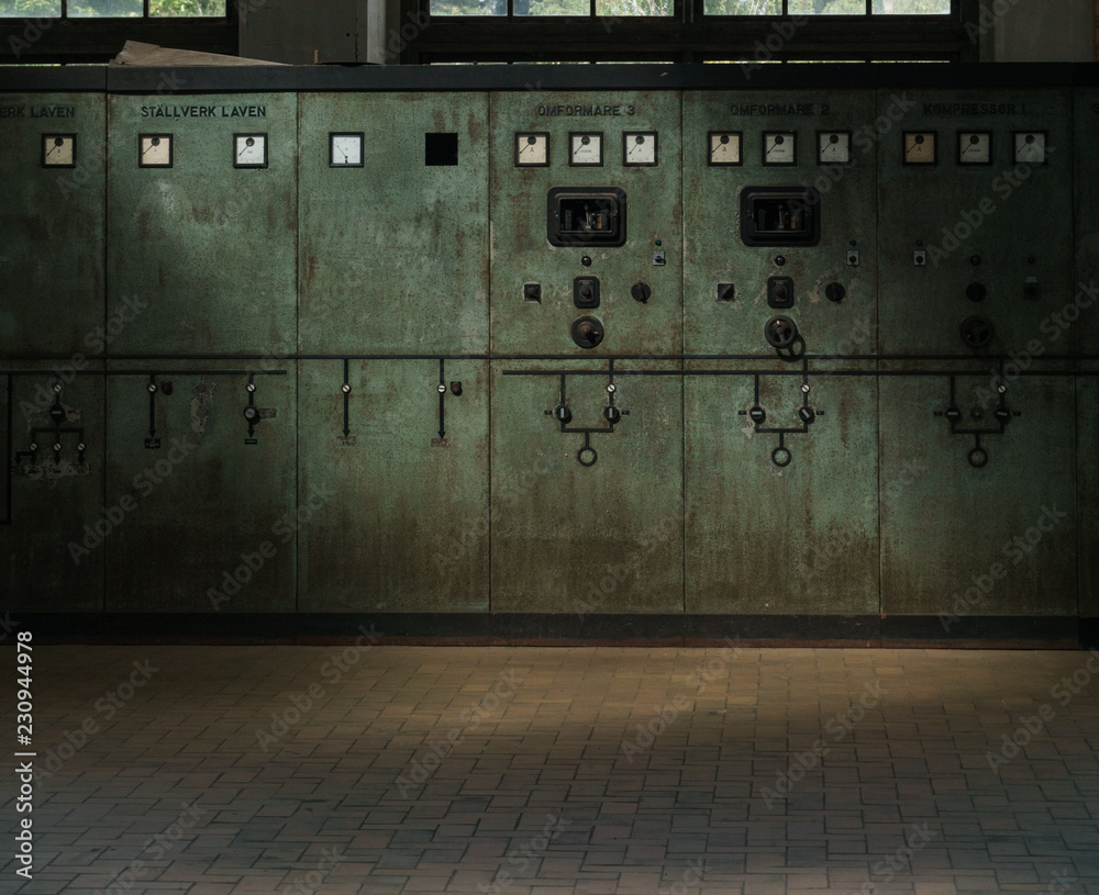 Old engine room, dark and moody Stock Photo | Adobe Stock