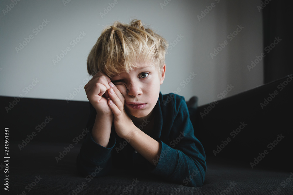 sad child, stress and depression, abuse,exhaustion, autism Stock Photo ...