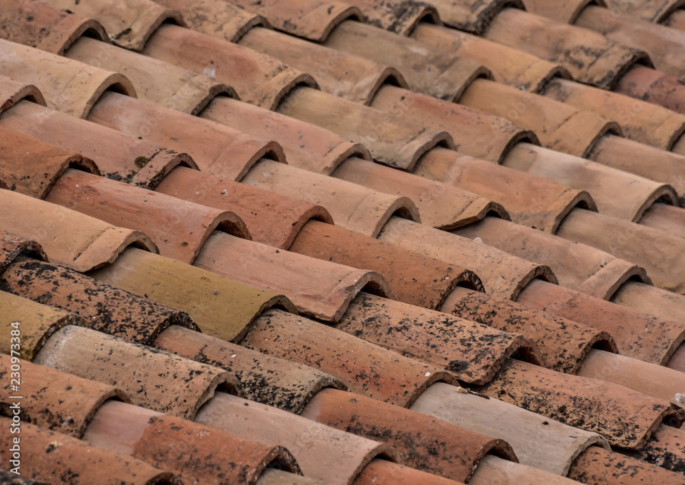 Tiles on the Building Roof Texture Stock Photo | Adobe Stock