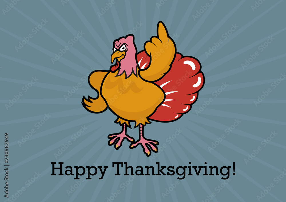 Angry turkey vector. Happy Thanksgiving vector illustration ...