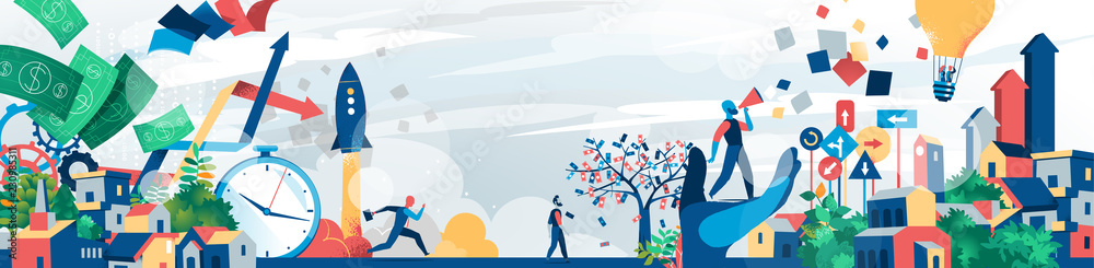 Symbols of contemporary world Stock Vector | Adobe Stock