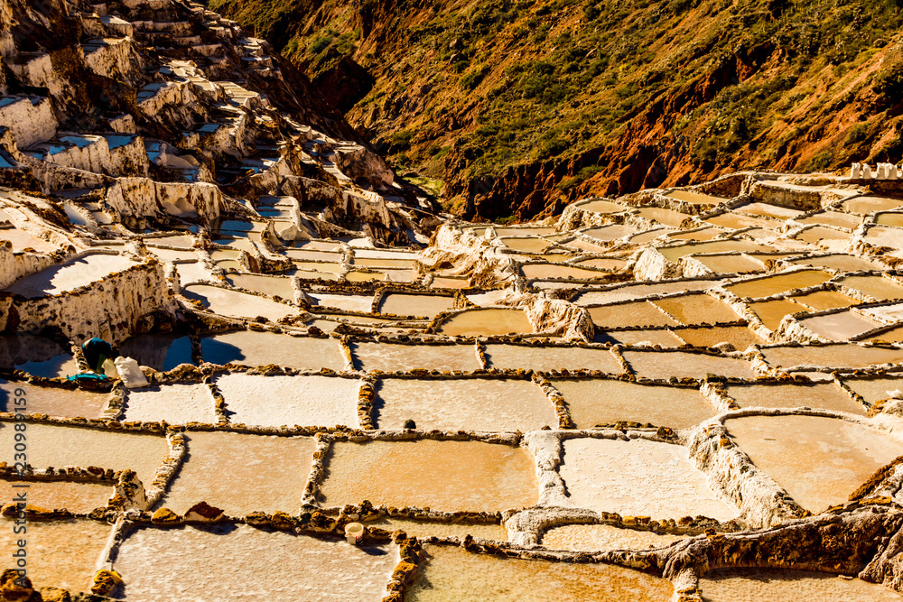 Salt terraces in the Sacred Valley where people are still mining and ...