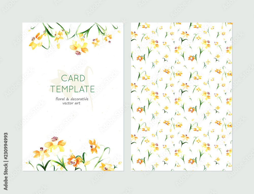 Lovely spring card templates. Awesome yellow daffodils made in ...