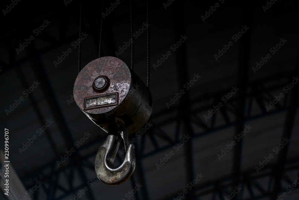 Overhead crane hook Stock Photo | Adobe Stock