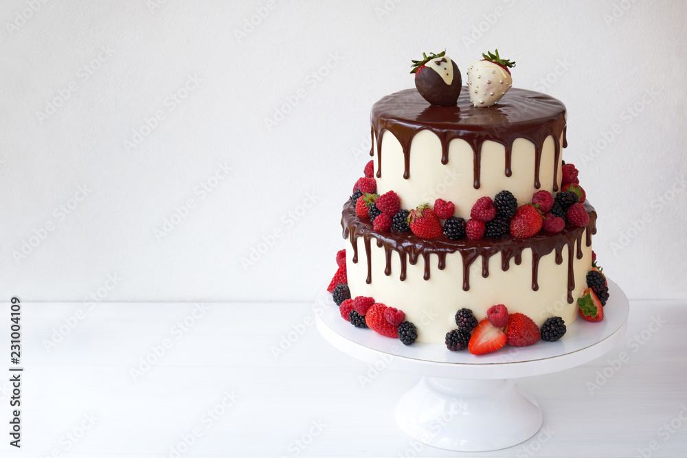 Chocolate Raspberry Wedding Cake