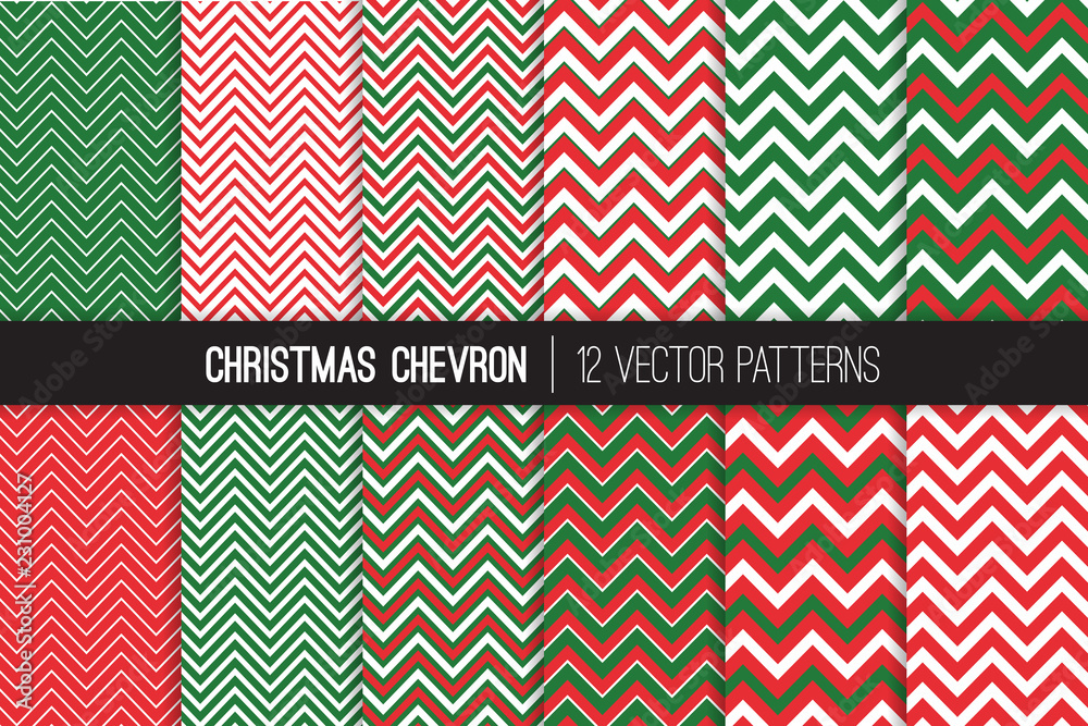 Red And Green Chevron Background