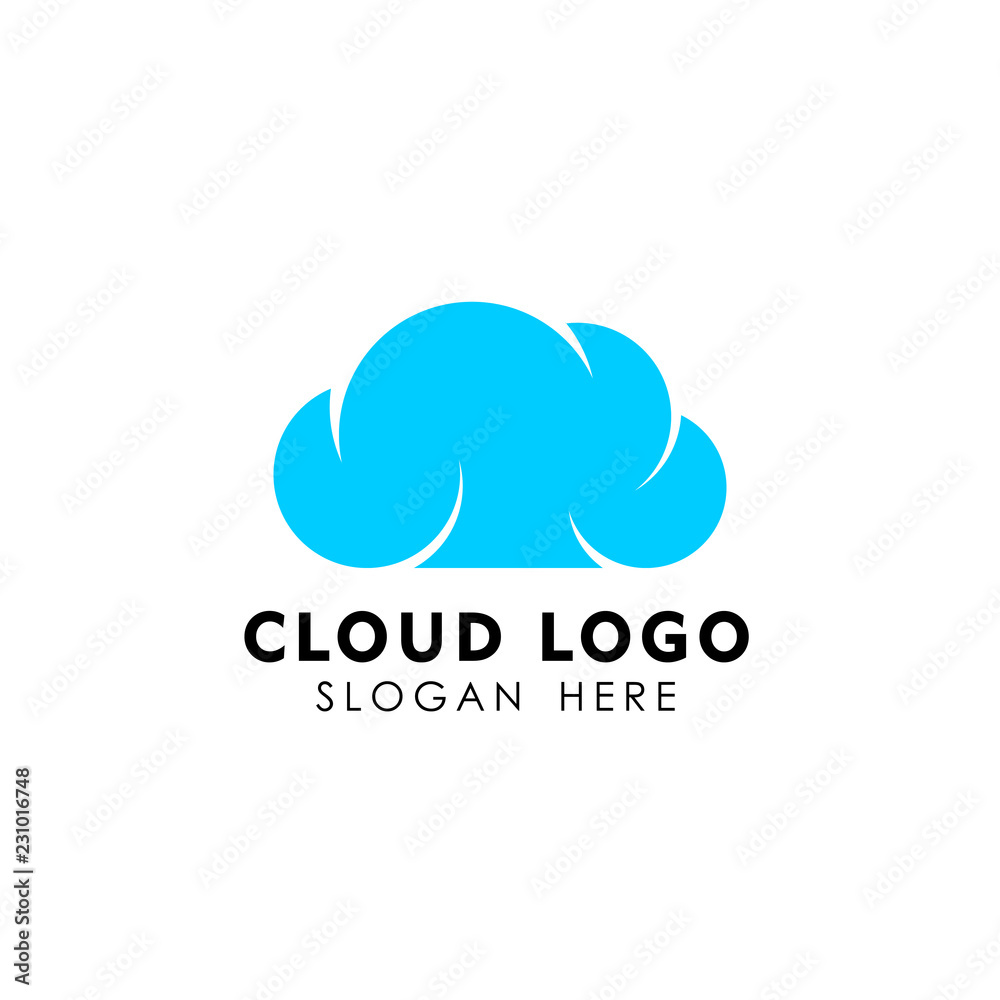 Cloud logo design template vector icon Stock Vector | Adobe Stock
