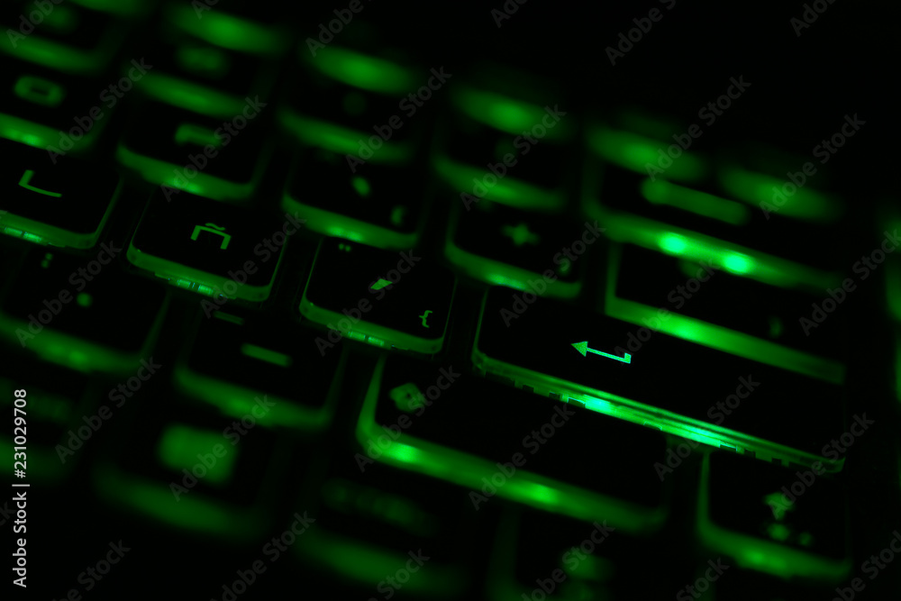Colorful Light Keyboard For Gaming Backlit Keyboard With Versatile Color Schemes Light Green