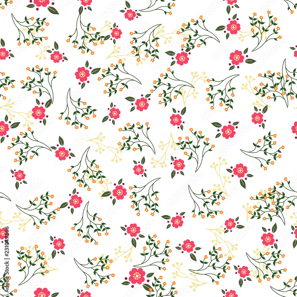 Simple Flower Pattern Wallpaper