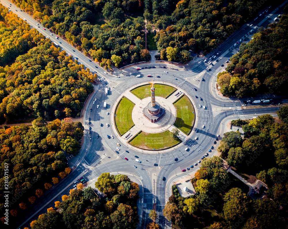 Monument in a roundabout Stock Photo | Adobe Stock
