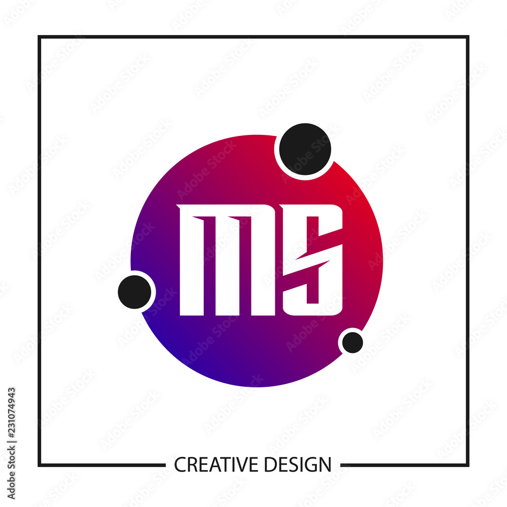 Initial Letter MS Logo Template Design Vector Illustration Stock Vector ...
