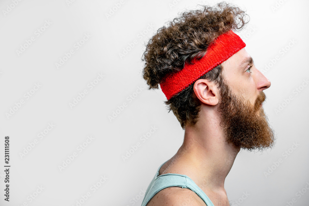 Red Headband Men