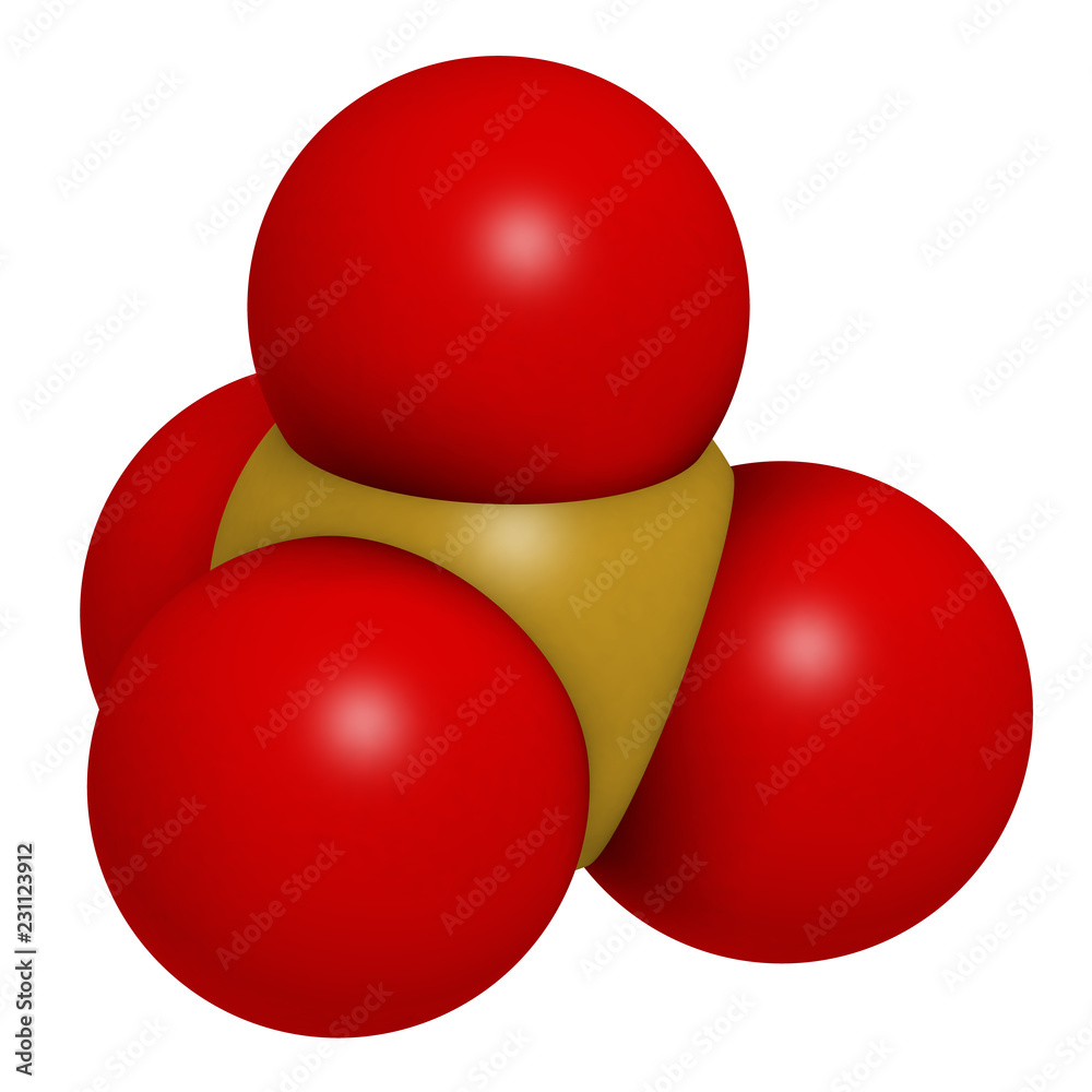 Orthosilicate (silicon tetroxide, silicate) anion, chemical structure ...