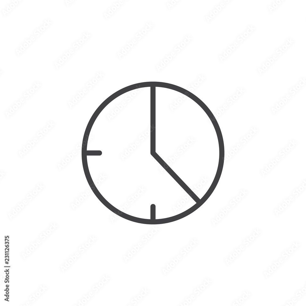 20 minute time outline icon. linear style sign for mobile concept and ...