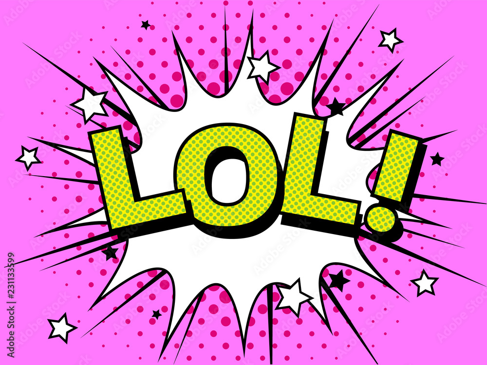 LOL Comic Vector cartoon illustration explosions. Comics Symbol Stock ...
