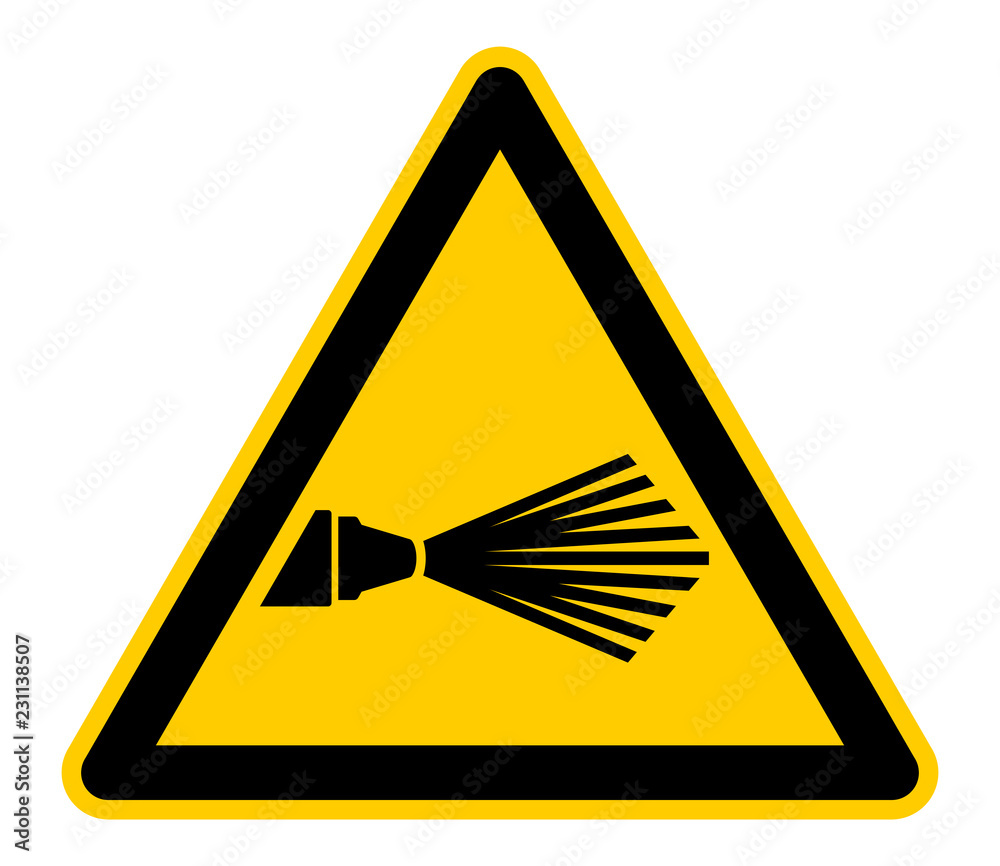 wso374 WarnSchildOrange - english warning sign: danger - splashing ...