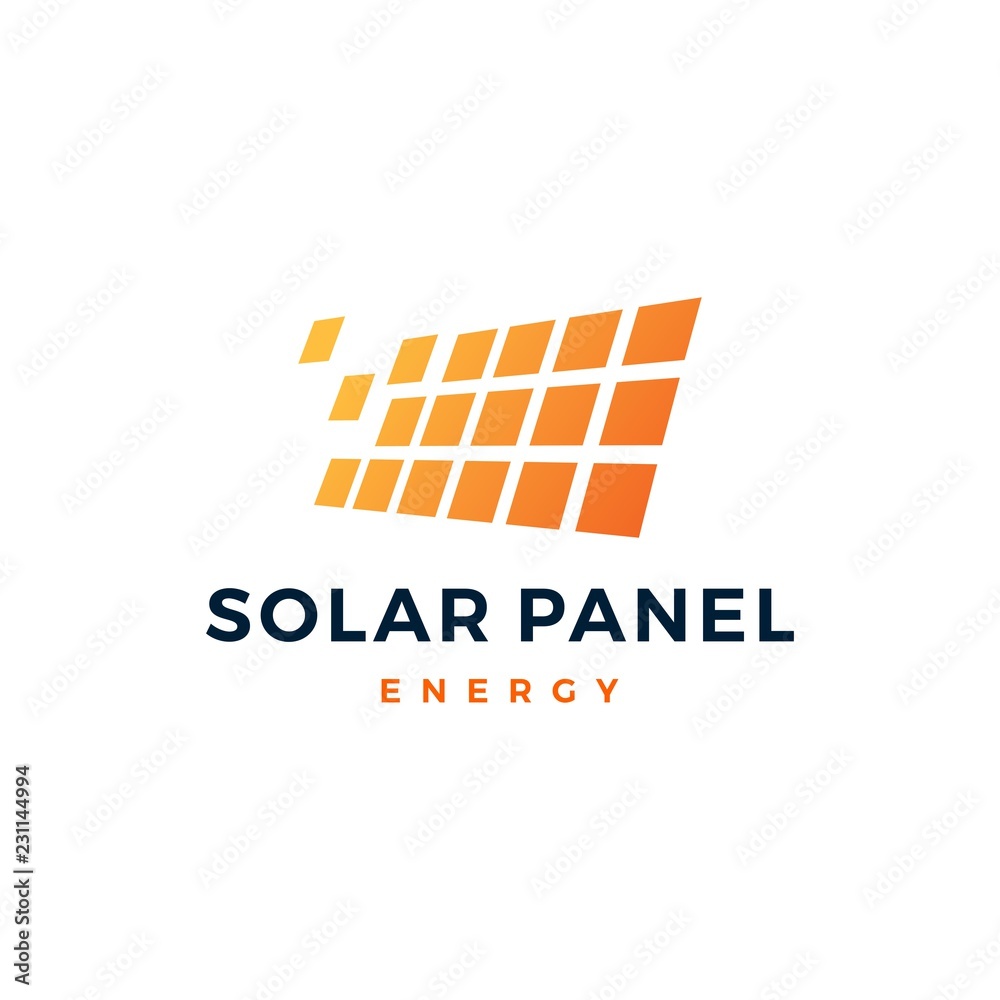 solar panel energy electric electricity logo vector icon Stock Vector ...